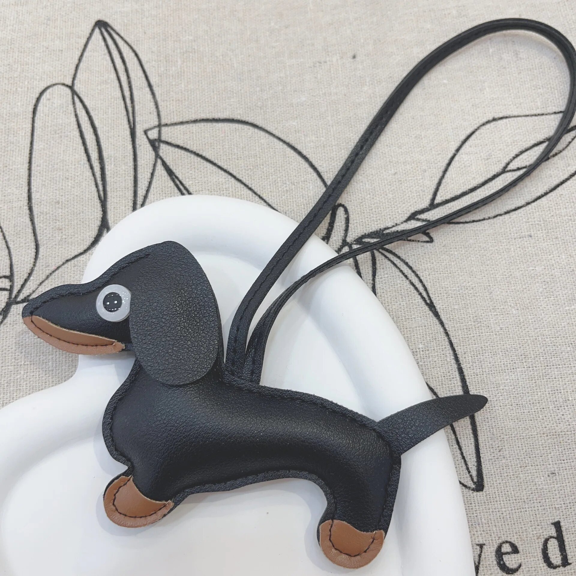 Брелок Corgi с 3D глазами, кулон, маленькое животное, декоративная кожаная сумка, подвеска, милый мультяшный брелок для ключей с собакой, аксессуары, подарок для детей