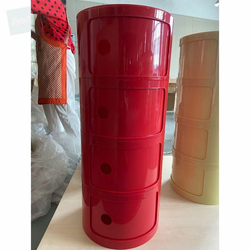 Тумба В Скандинавском Стиле, Материал, Цилиндрическая, С Раздвижными Дверцами, Штабелируемая, Бислой