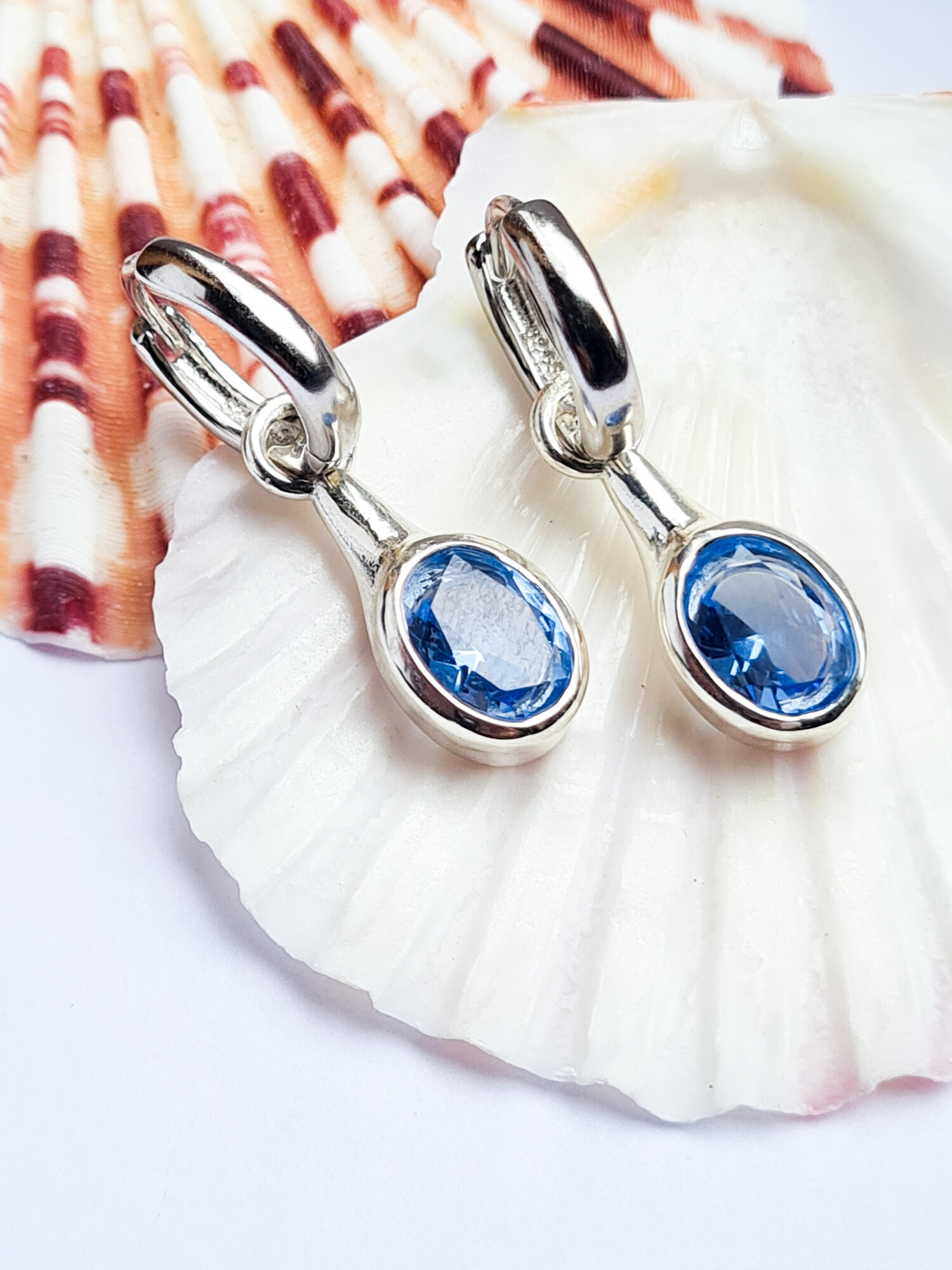 Серьги, серебро, 925 проба, фианит