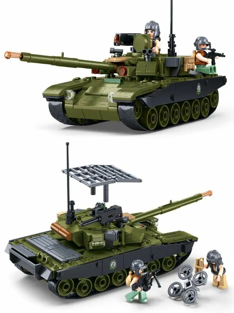 Конструктор "Основной боевой танк T-90" Sluban, 318 элементов, для детей, в коробке