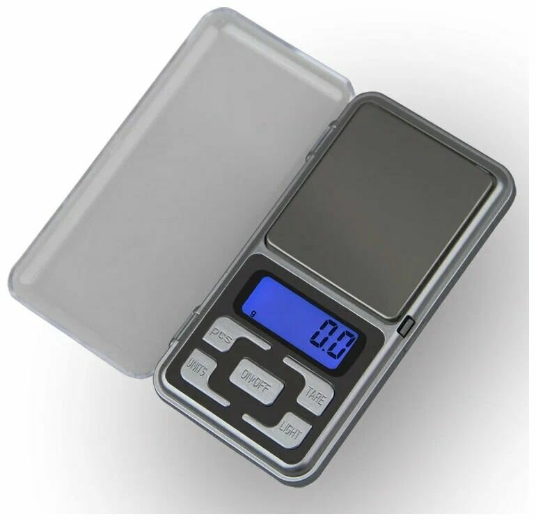 Весы электронные карманные высокой точности с диапазоном измерения 0,1 гр - 500 гр.