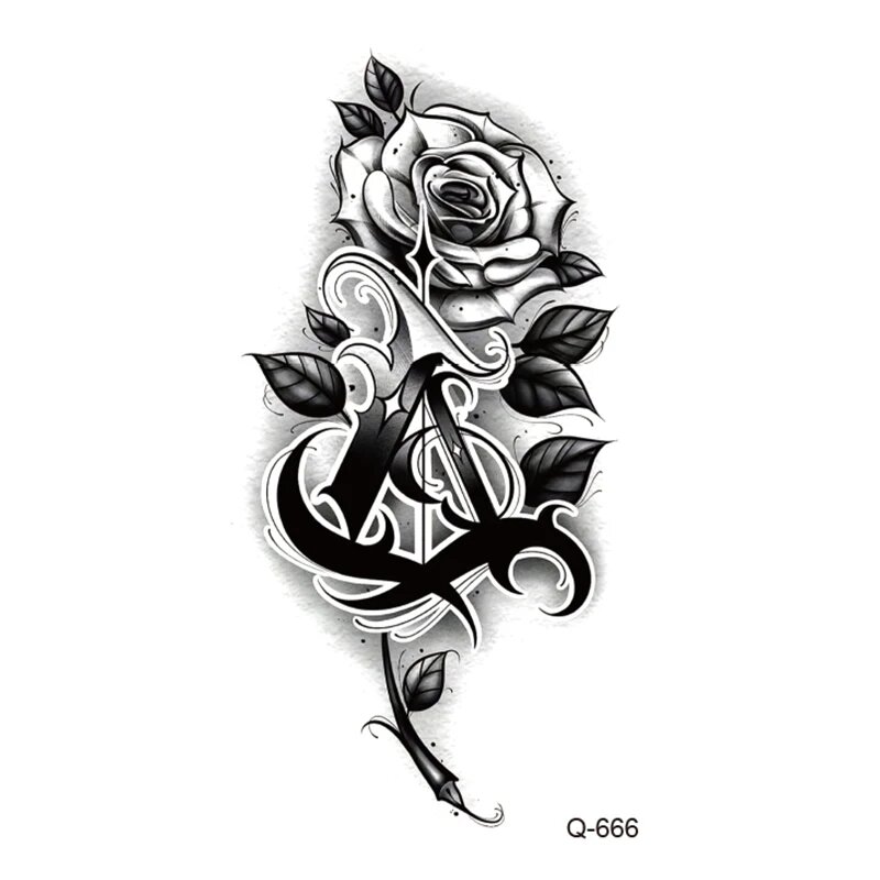 Маленькое животное, волк, лев, скорпион, мужская водостойкая временная татуировка, наклейка, крыло, меч, шлем, боди-арт, запястье, шея, поддельная мини-тату 49-QD-Q-666