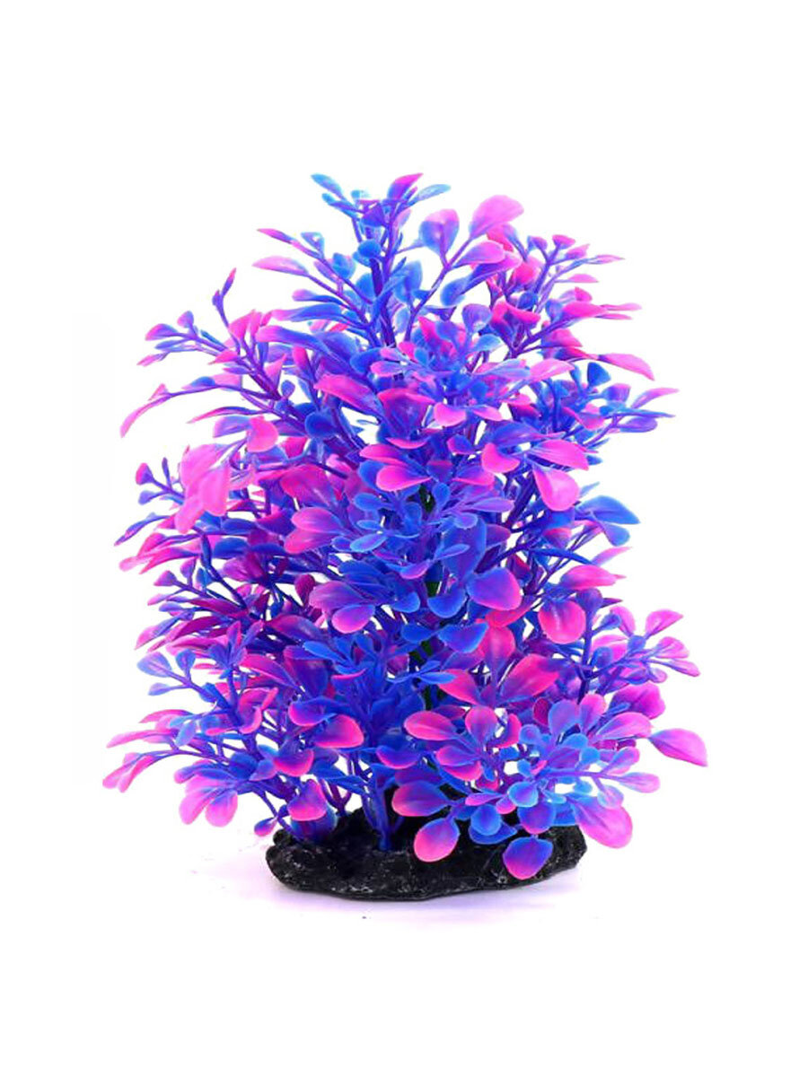 Растение искусственное Aquanimal для аквариума и террариума "Гигрофила пурпурная" 9x5x18 см