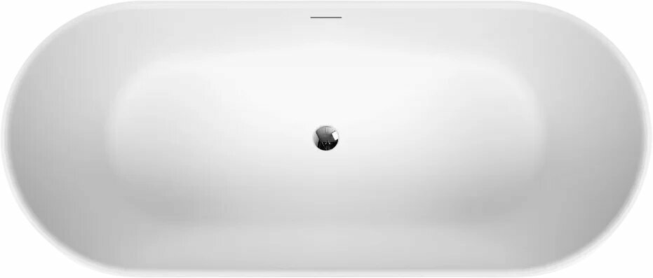 Акриловая ванна BelBagno BB417-1900-800 190x80, отдельностоящая, белая, глянцевая, овальная