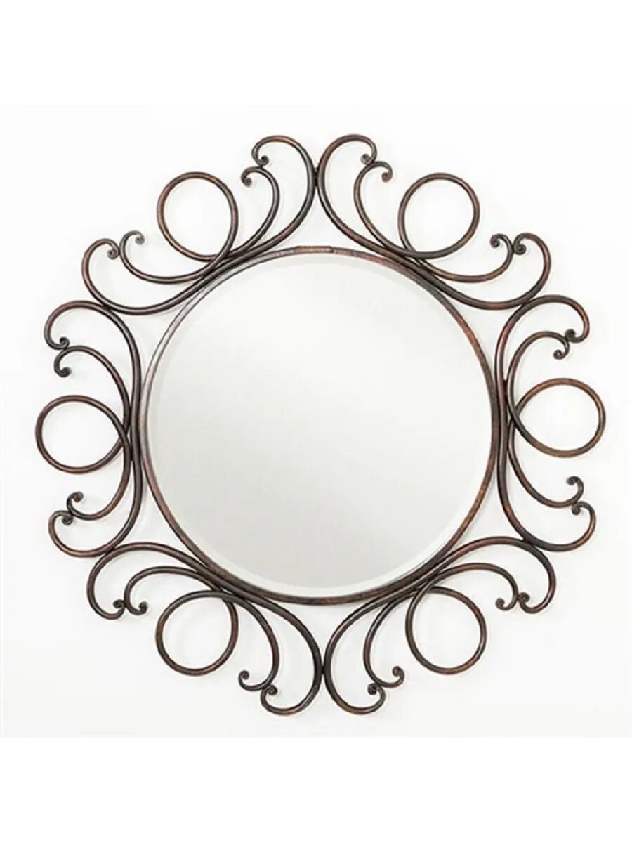 Кованое обрамление для зеркала, Студия кованой мебели Нива, цвет античная медь