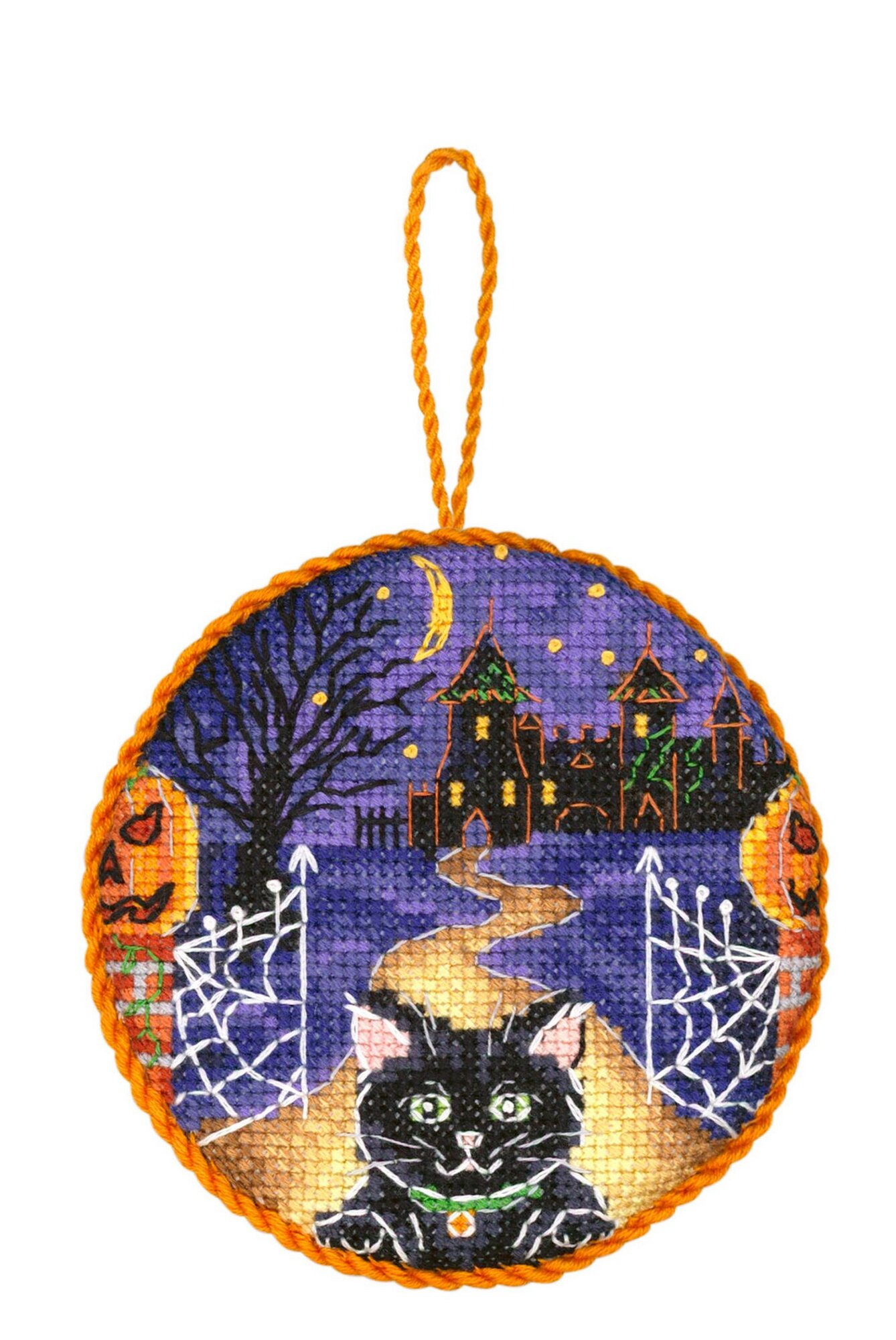 Вышивка Хеллоуин. Пинкип 9x9 см.