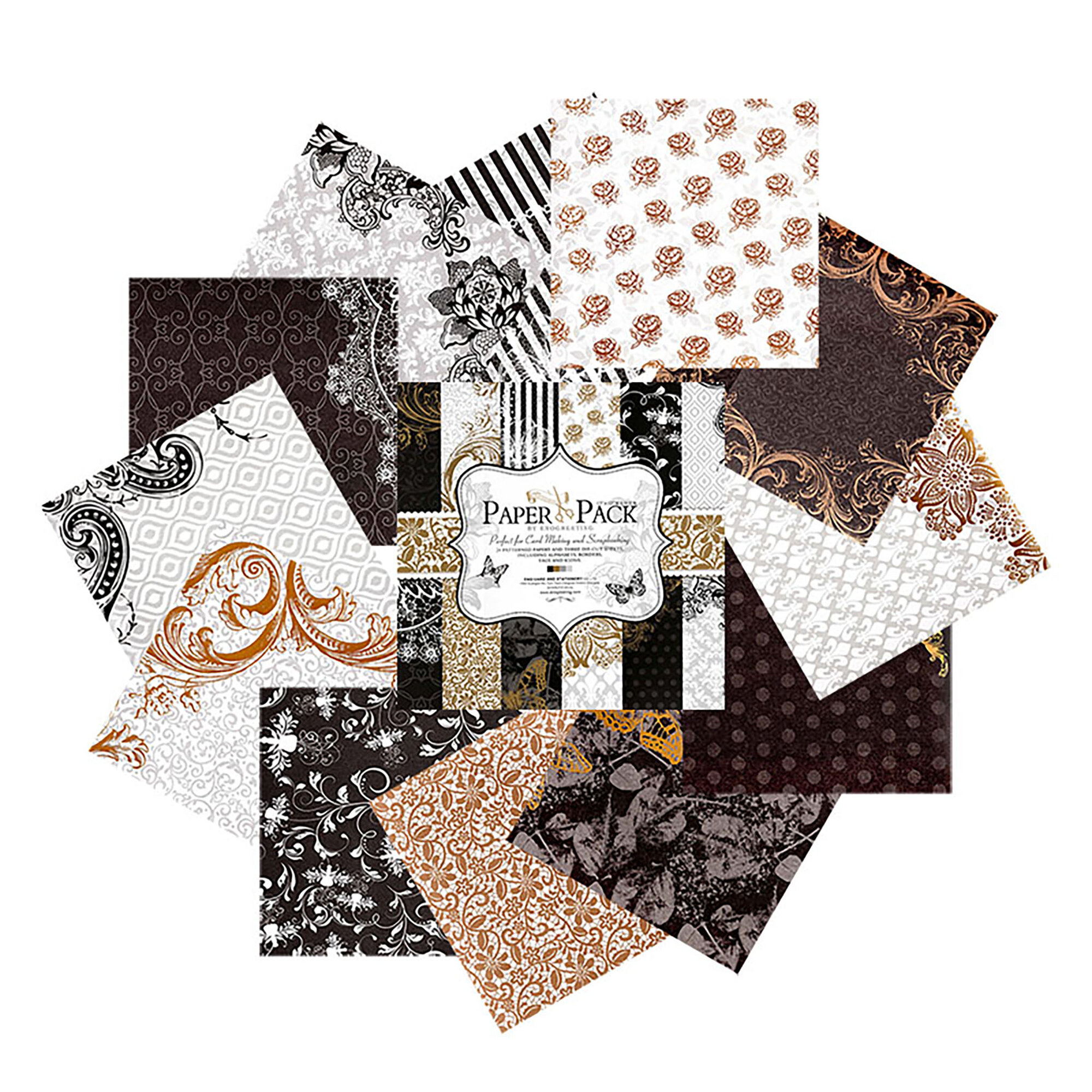 Набор скрап бумаги 026-SB Perfect Craft "Золотое барокко" 30.5х30.5 см. / Рукоделие и творчество / Скрапбукинг
