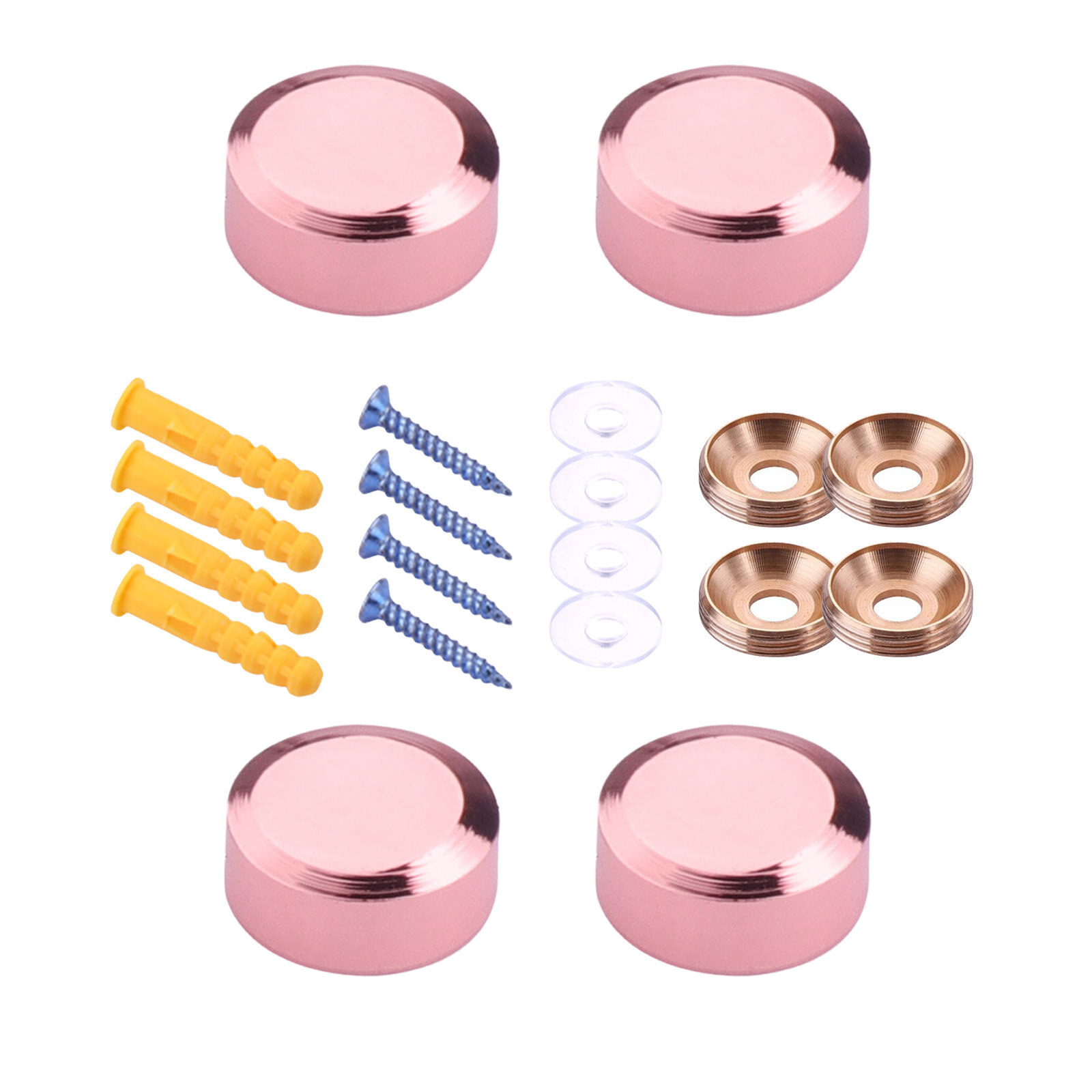 Набор из 4 латунных зеркальных крепеж