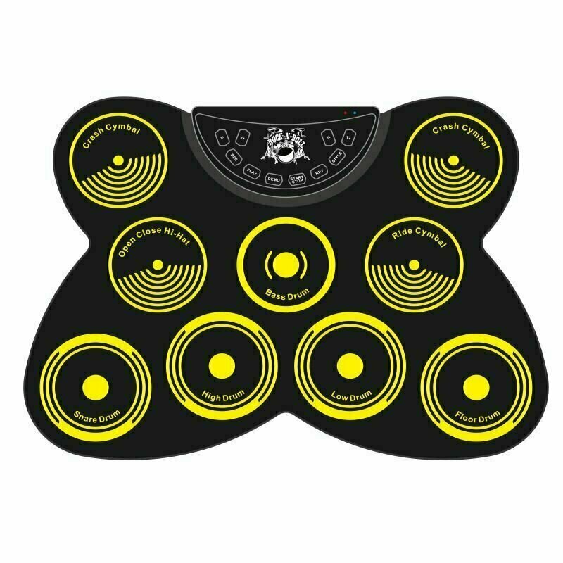 Гибкая ударная установка барабаны электронные с педалями и динамиками