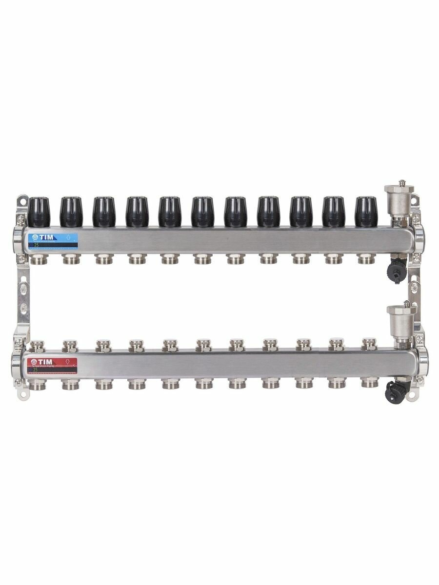 Коллектор 11 контуров для отопления, TIM, KBS5011