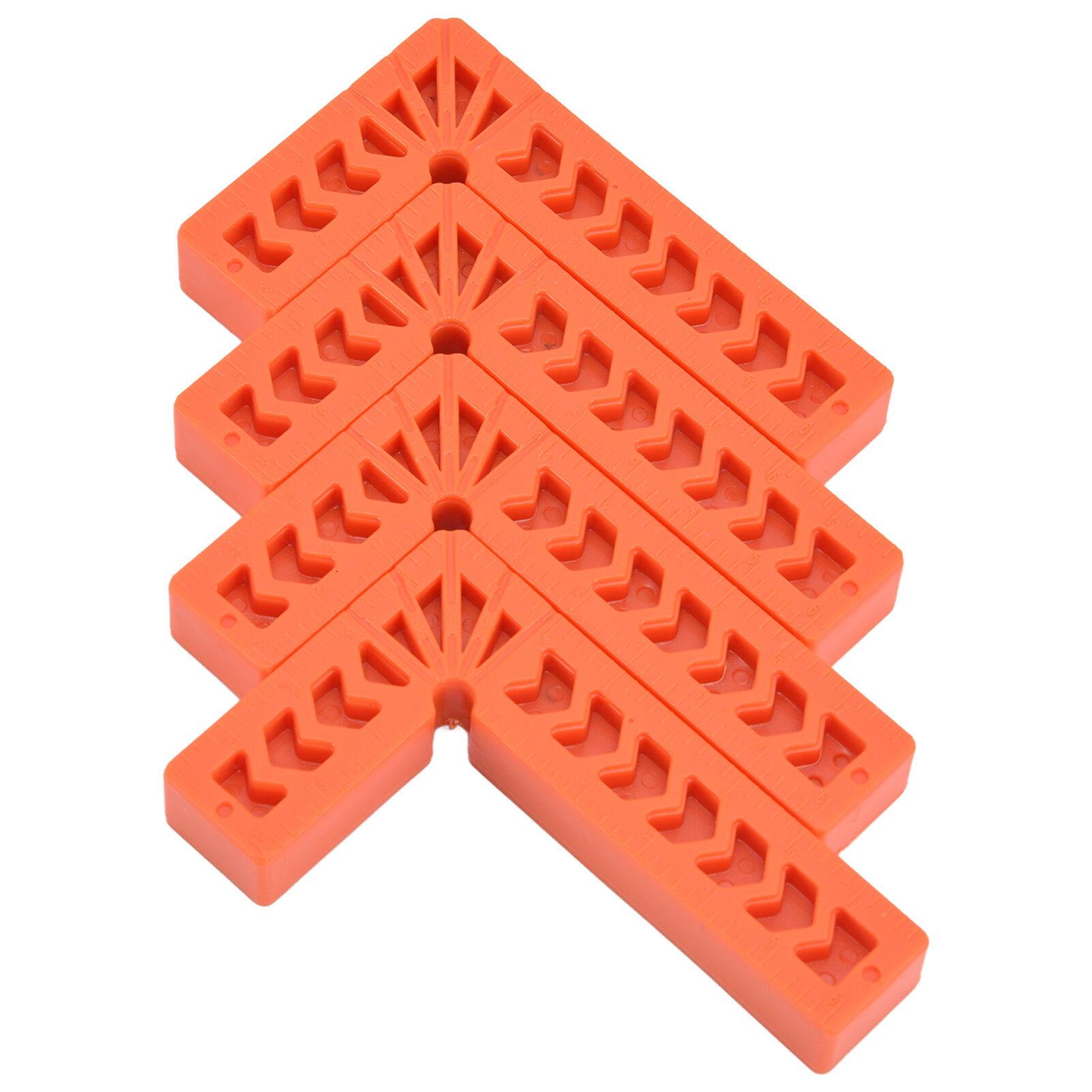 4 шт. пластиковые квадраты L-типа, многоцелевые, прочные, практичные, простые в использовании, пластиковый угловой позиционер для ящиков, 6 дюймов, 150 мм