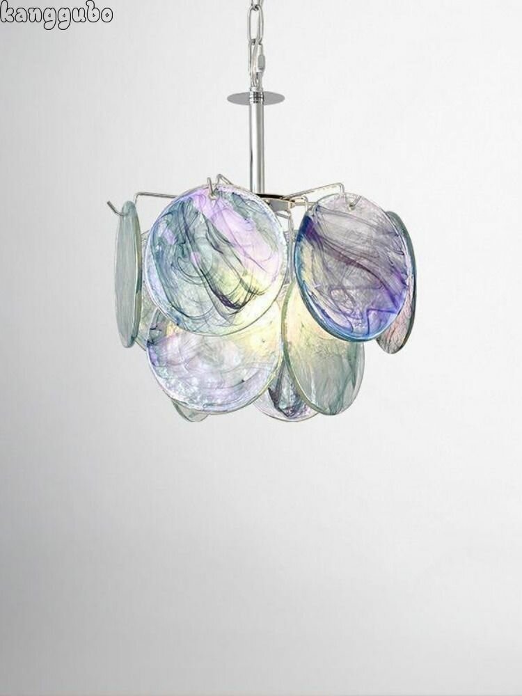 Итальянская муранская люстра из витражного стекла ручной работы