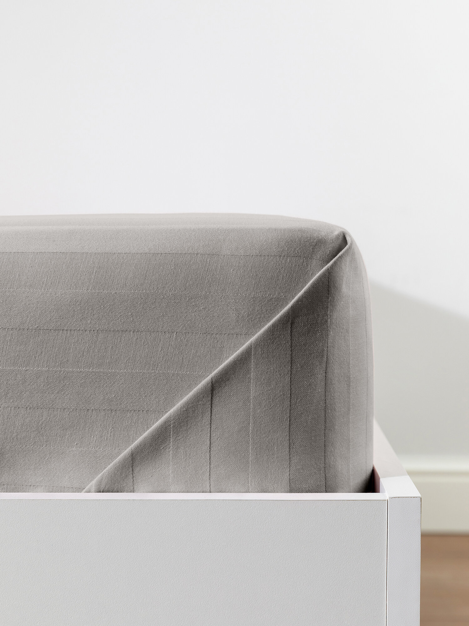 Cozy Home, Простынь Евро, страйп-сатин, размер 220х240 Ash gray