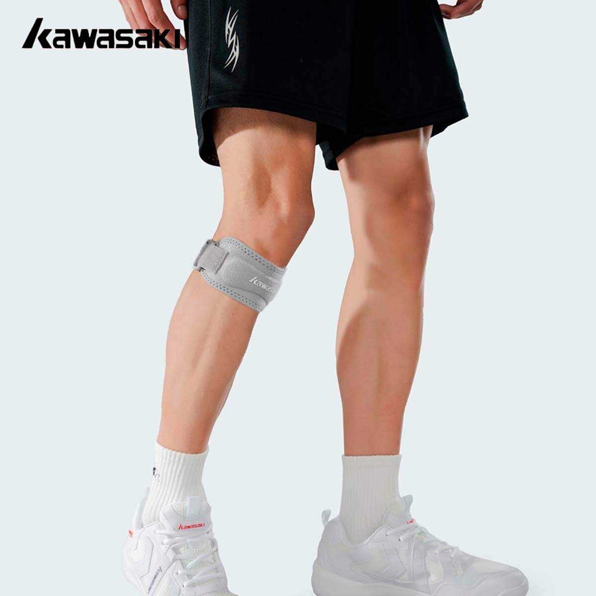 Суппорт на колено KAWASAKI K1E00-C3451 GREY, серый, 17 см x 6 см x 34 см