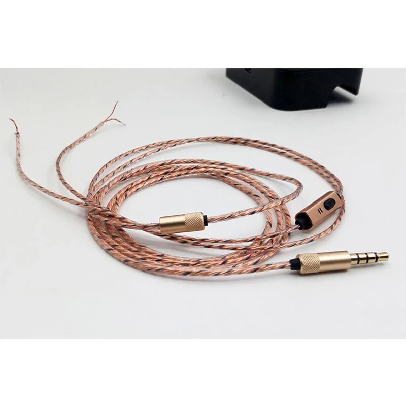 Кабель для наушников «сделай сам», 3,5 мм, Hi-Fi кабель с микрофоном 120 см