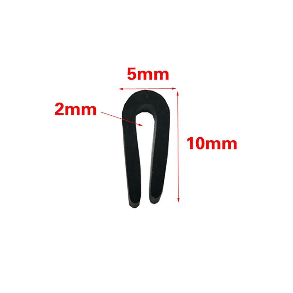 Резиновая уплотнительная лента U-образная черная 1 метр 2x5x10mm(Round)