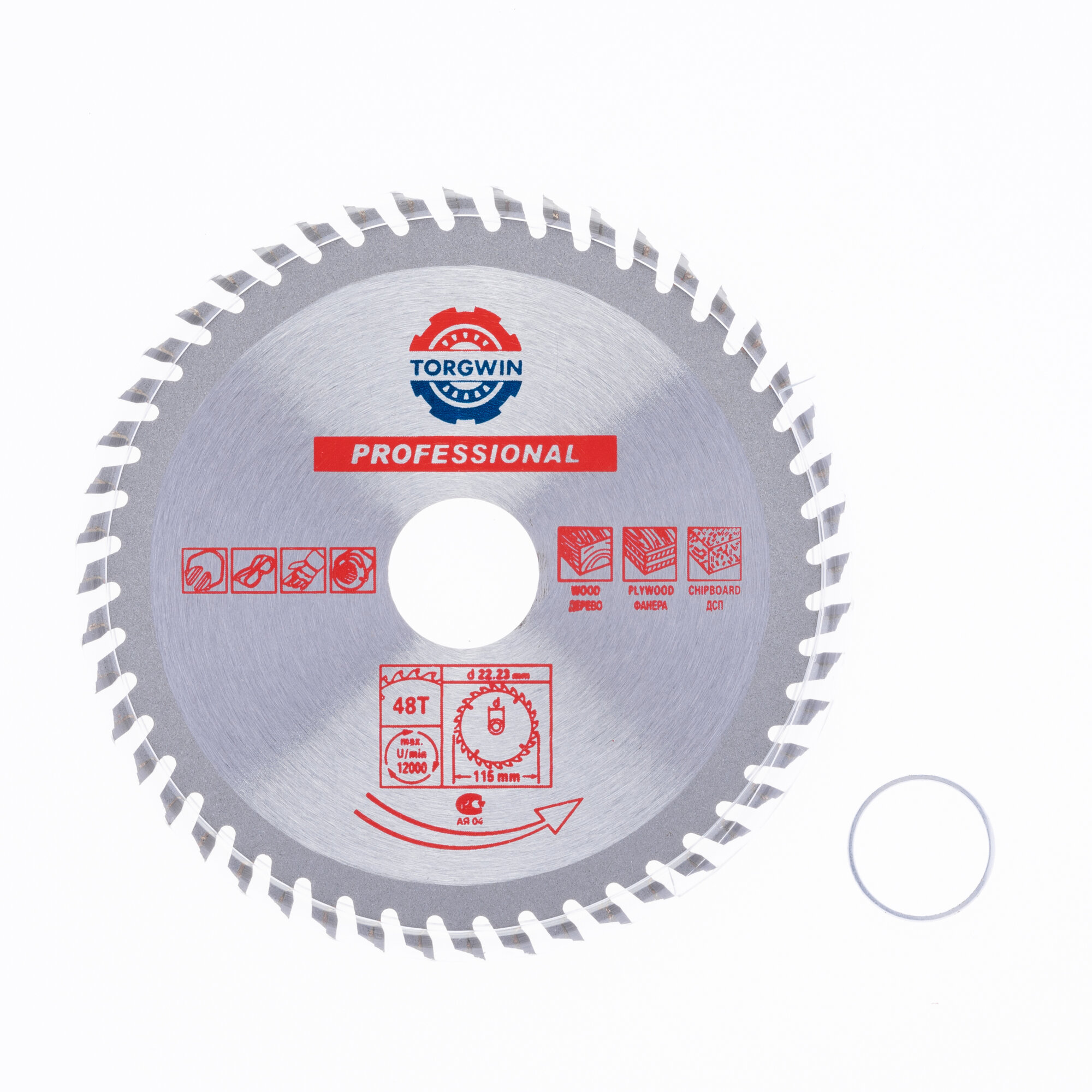 Диск пильный по дереву 115x22.2/20 мм, 48Z TGS TORGWIN S63055