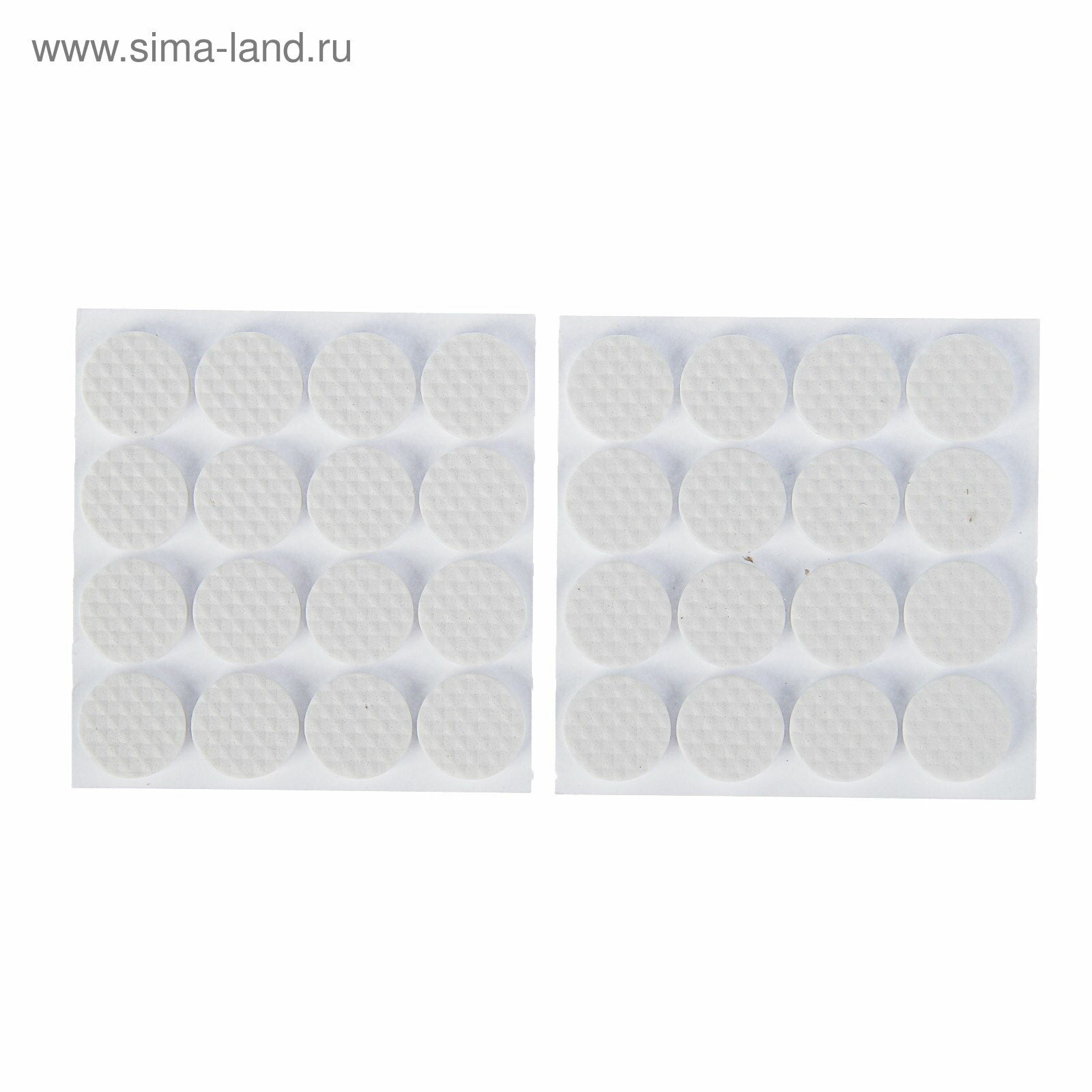 Накладка мебельная круглая d=18 мм, 32 шт, полимерная, белая