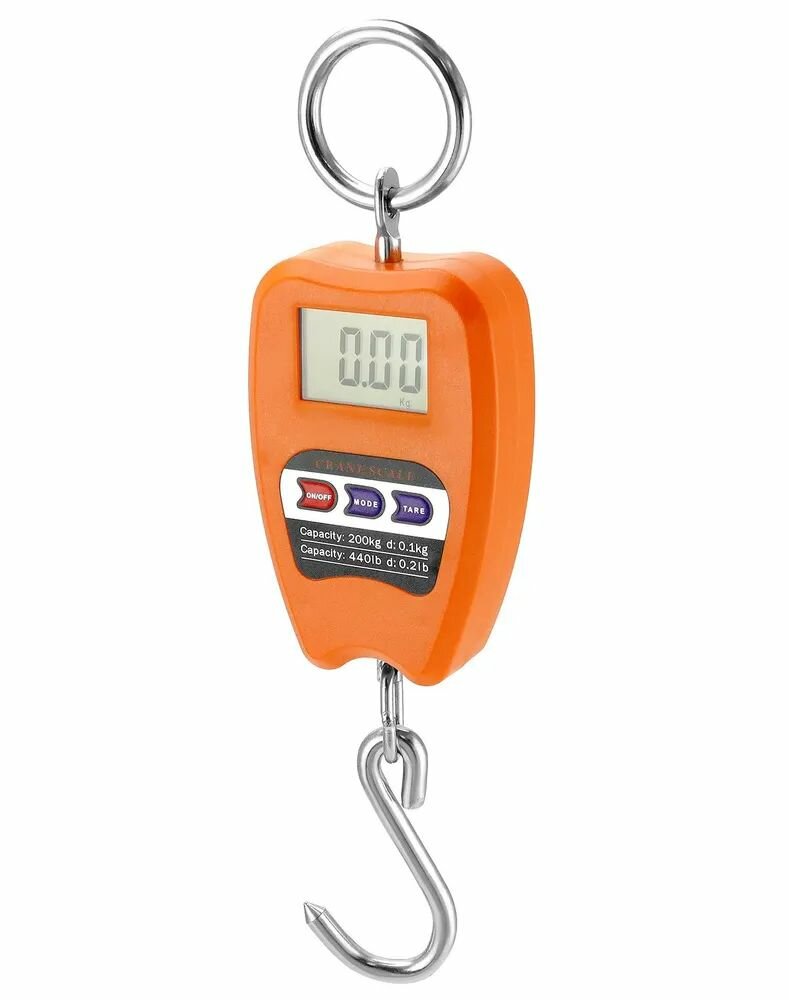 Весы подвесные крановые, 200 кг. JUANJUAN Mini Crane Scale цифровой безмен из нержавеющей стали с ЖК дисплеем.