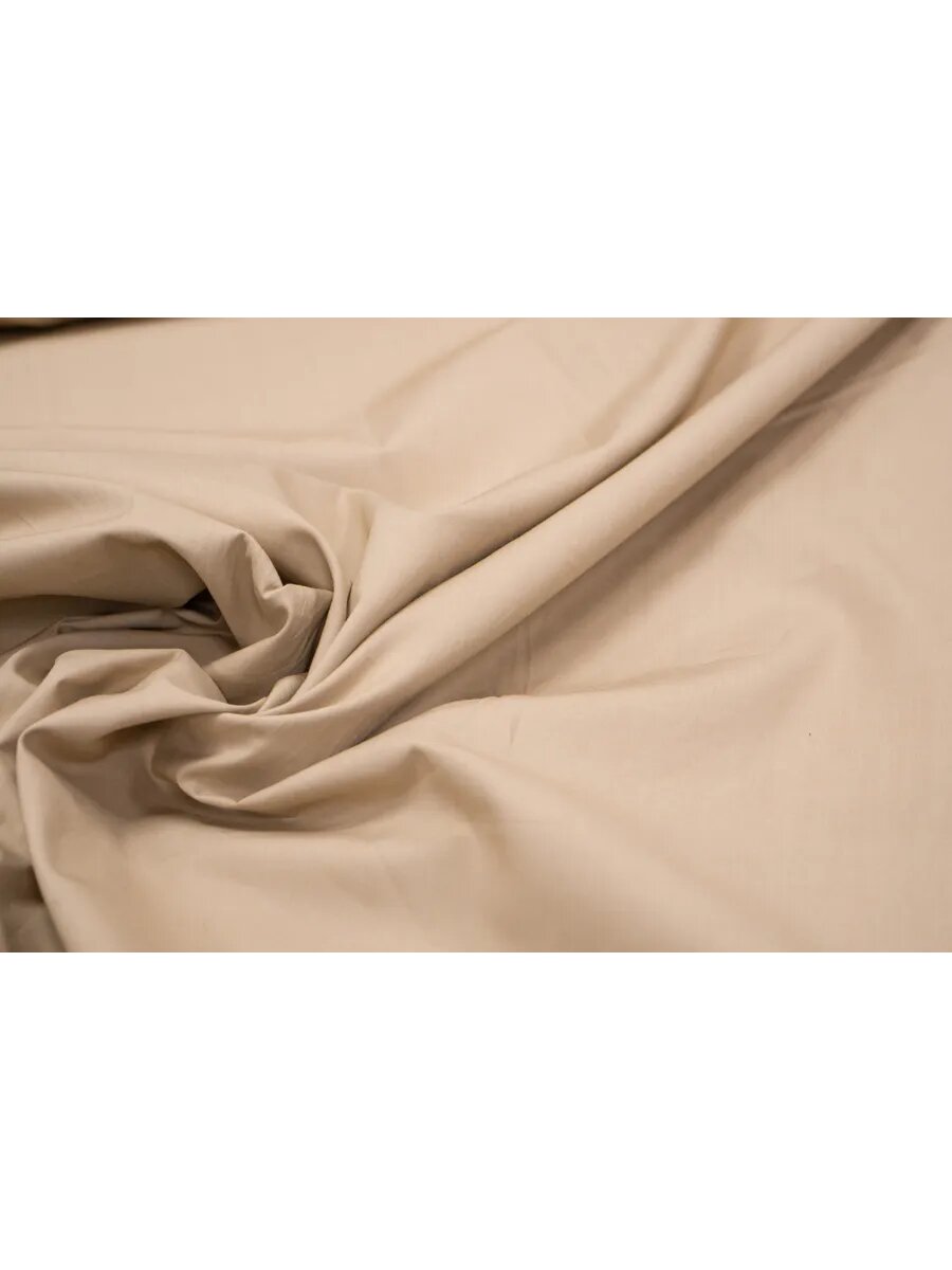 Ткань Хлопок тонкий бежевый классический