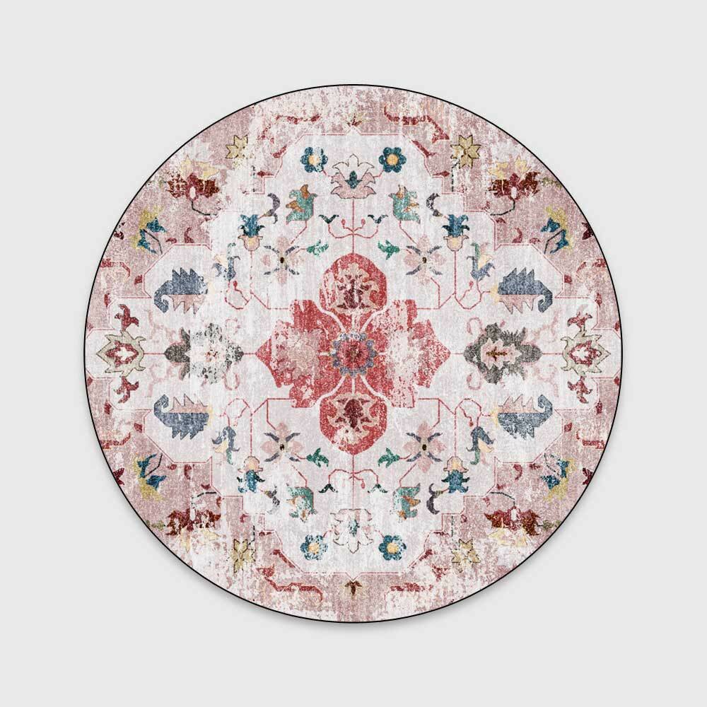 Ретро цветочный персидский ковер в этническом стиле 120*120СМ