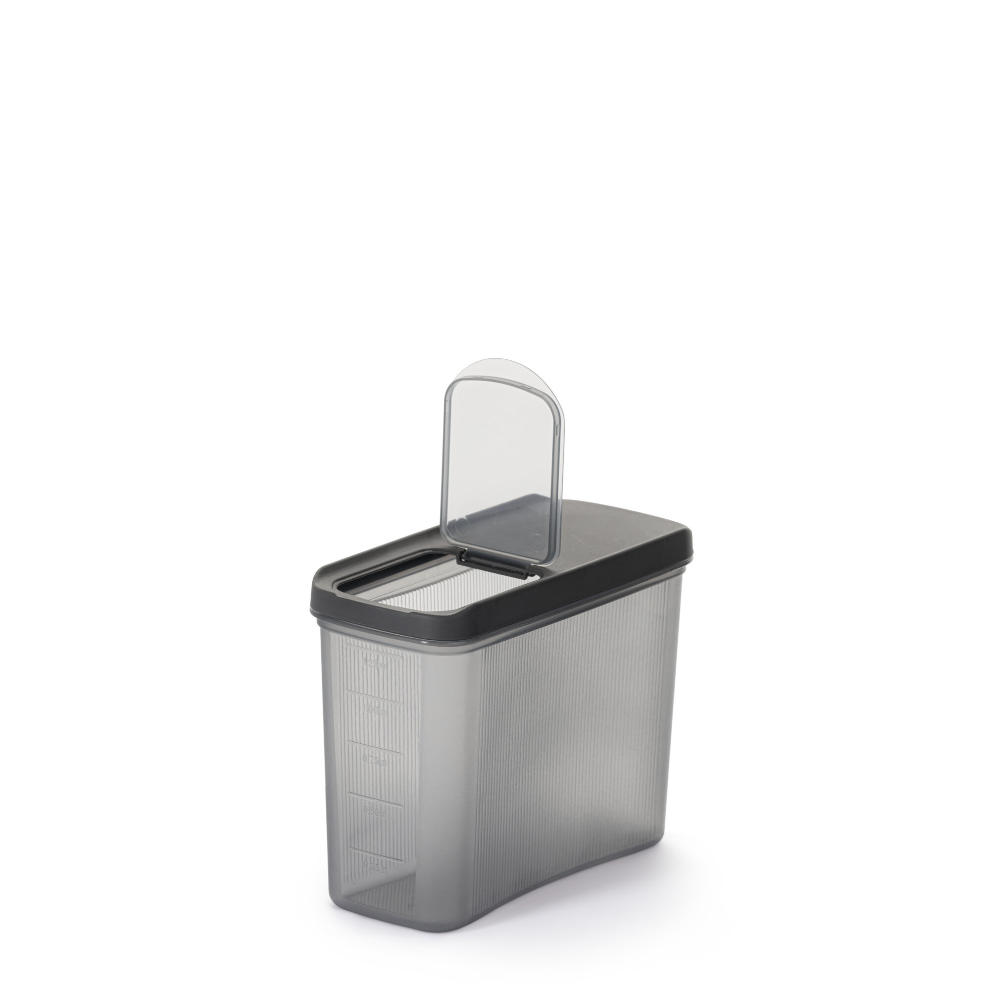 Банка для сыпучих продуктов Альтернатива Лайн, 1.5л, 19x14.5x8.5см, графит