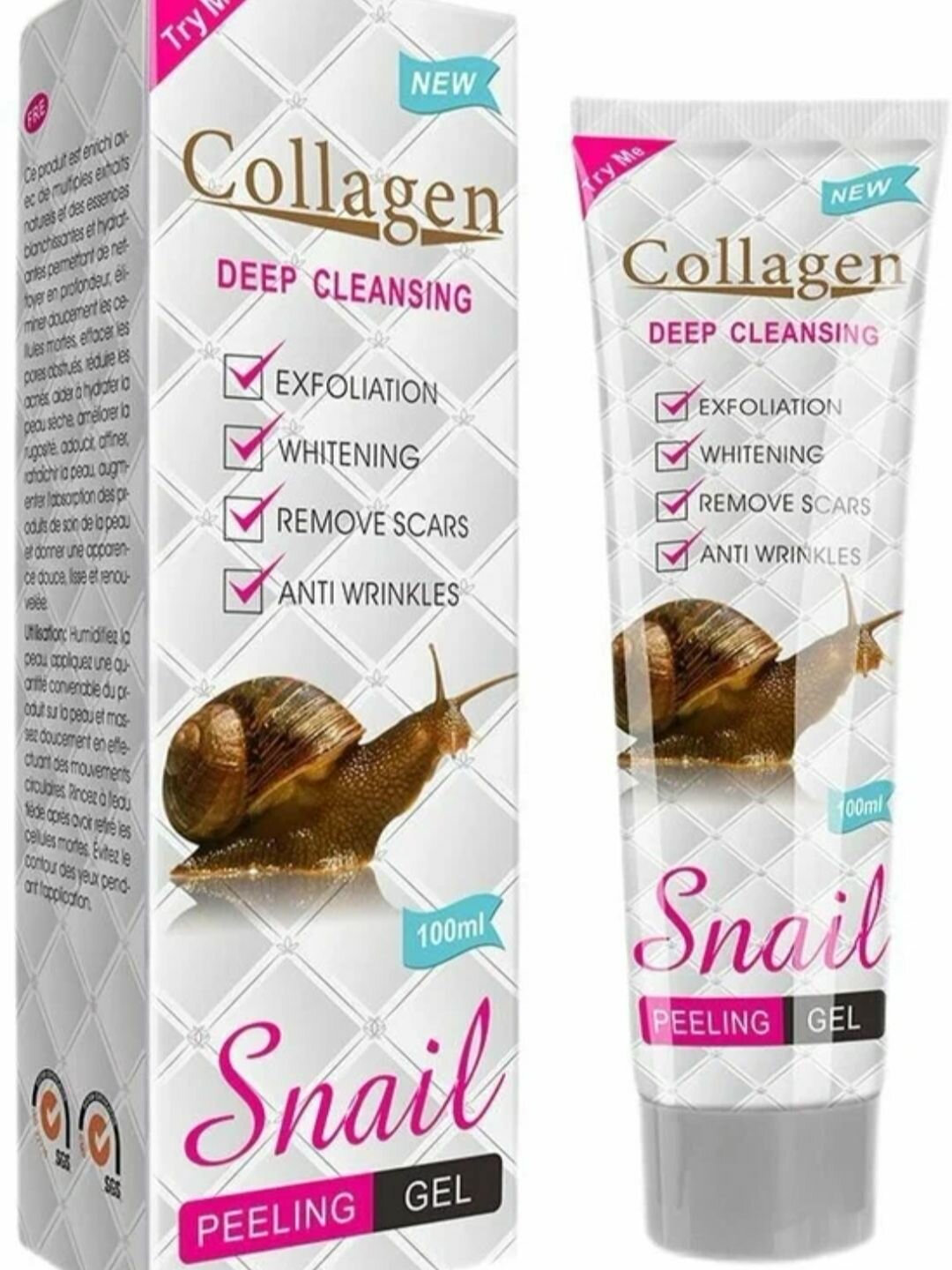 Очищающий гель-пилинг с муцином улитки 100 мл