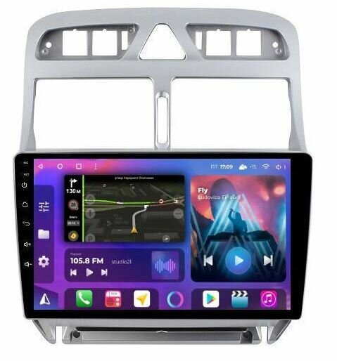 Магнитола Пежо 307 FarCar (Peugeot 307) 2001-2008 на Android 12 - 9 дюймов