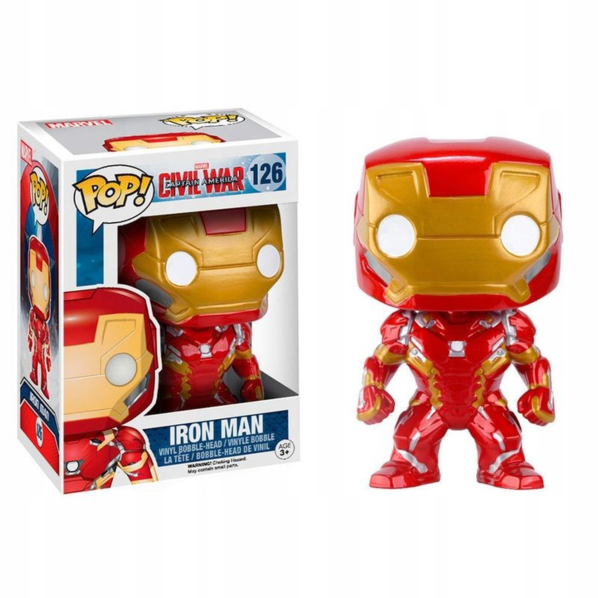 Фигурки Funko Pop - Коллекционная фигурка MARVEL Капитан Америка CIVIL WAR Железный человек - Фанко 126