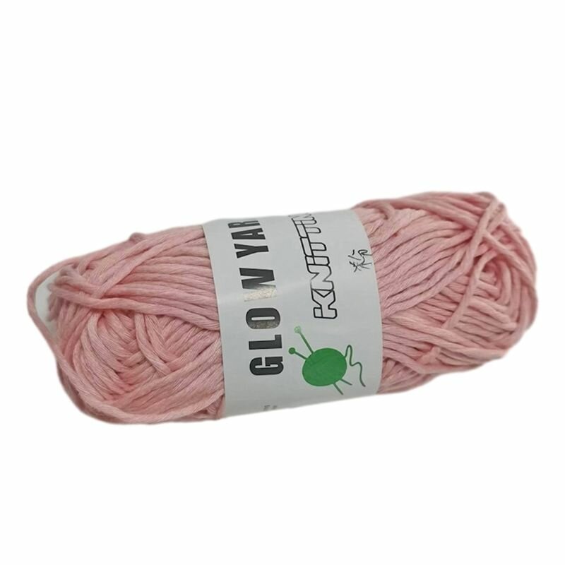 Светящаяся пряжа для вязания хлопковая нить для шапок свитеров шарфов, - G009 светло - розовый