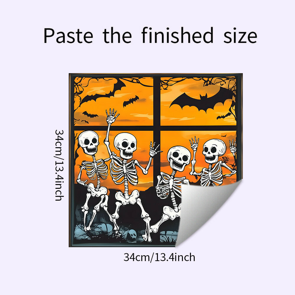 Halloween декоративная pvc наклейка на стену с изображением заходящего солнца череп летучая мышь праздничный узор для кухни и столовой