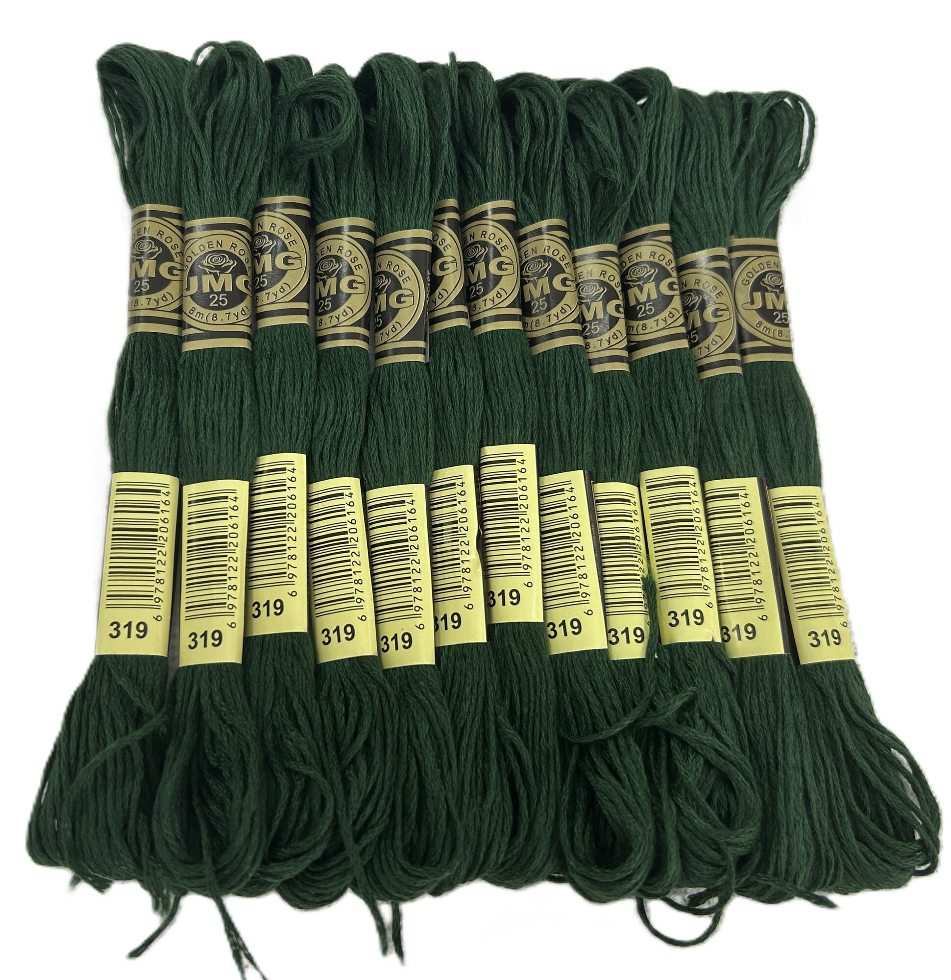 Нитки для вышивания JMC мулине (150-3866) 100% полиэфир 12 штук x 8 м