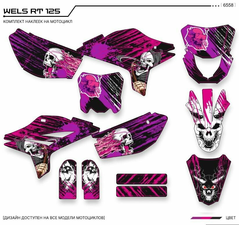 Наклейки на питбайк Wels RT 2020 2021 #6558