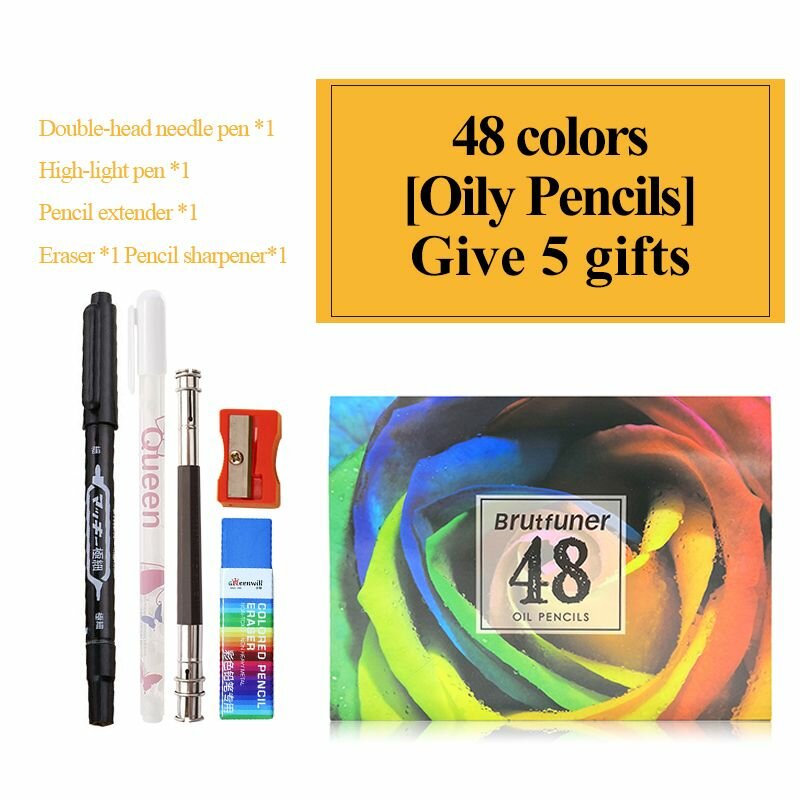 Карандаши цветные brutfuner 180colors oil & акварельный цве