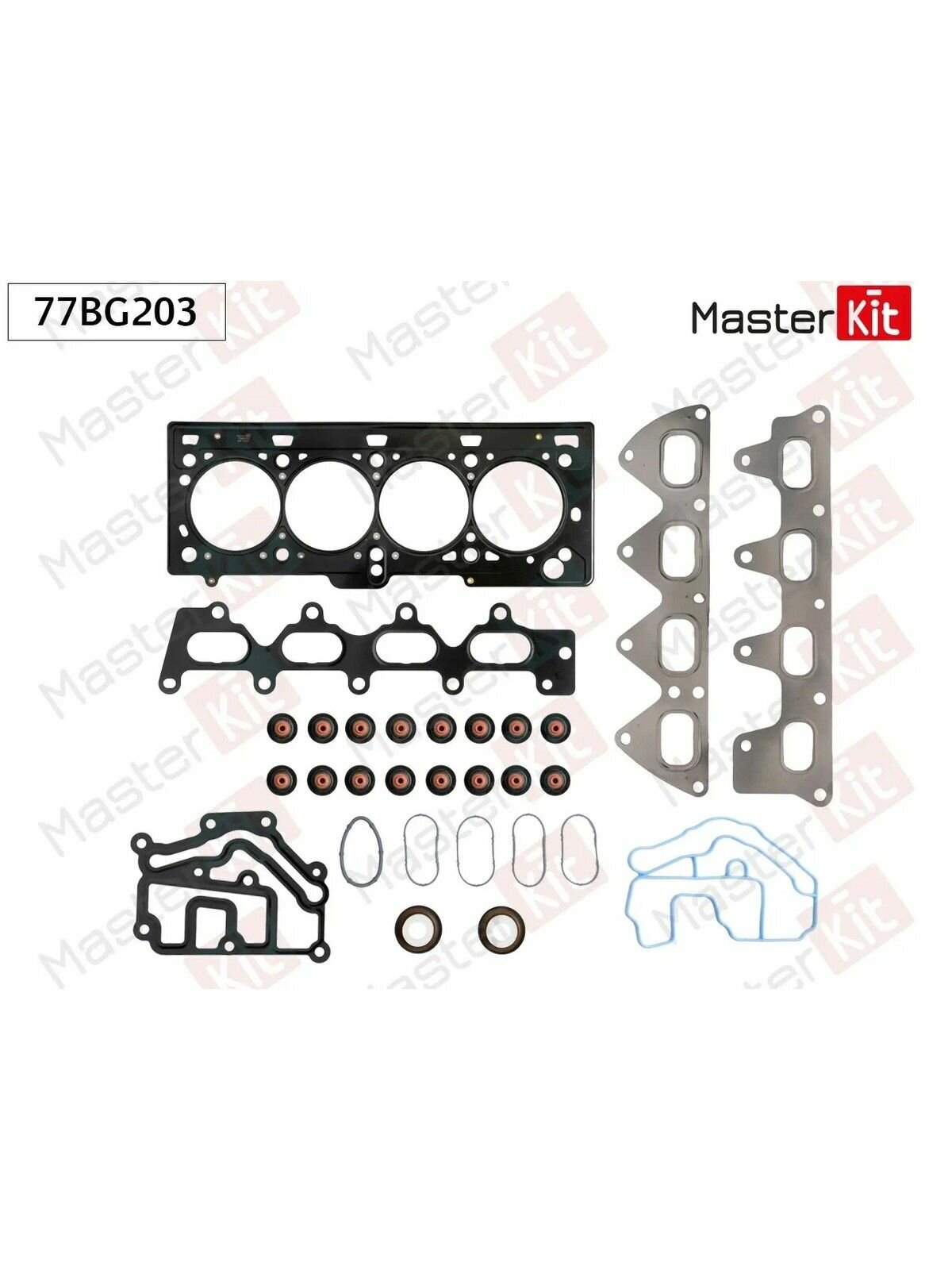 Комплект прокладок ГБЦ RENAULT K4M, MASTERKIT 77BG203