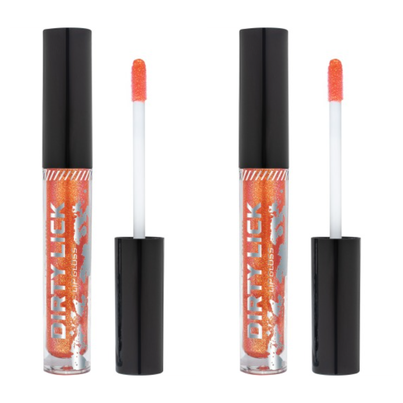 Блеск Beauty Bomb для губ Lip gloss «Dirty Lick», тон 02 оранжевый, 3 мл, 2 штуки