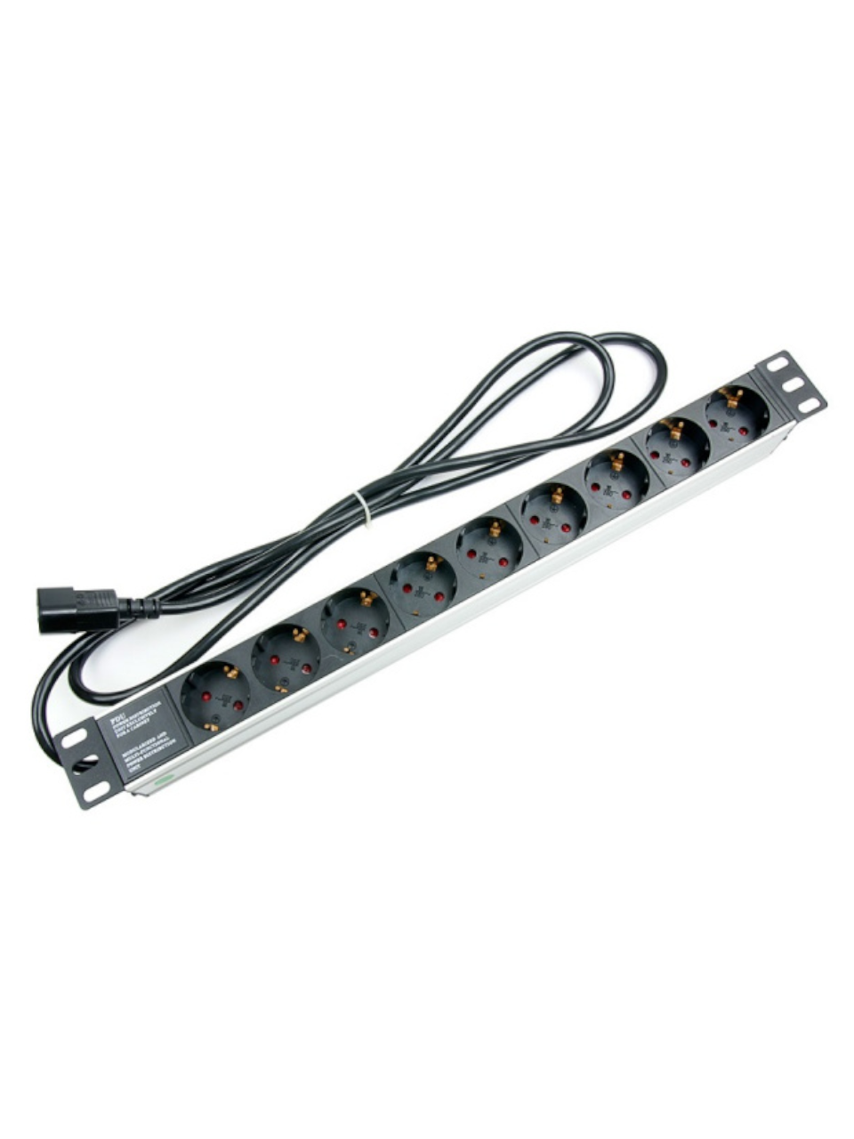 Блок розеток Cabeus, PDU-9P-2IEC, для 19-дюймовых шкафов, без выключателя