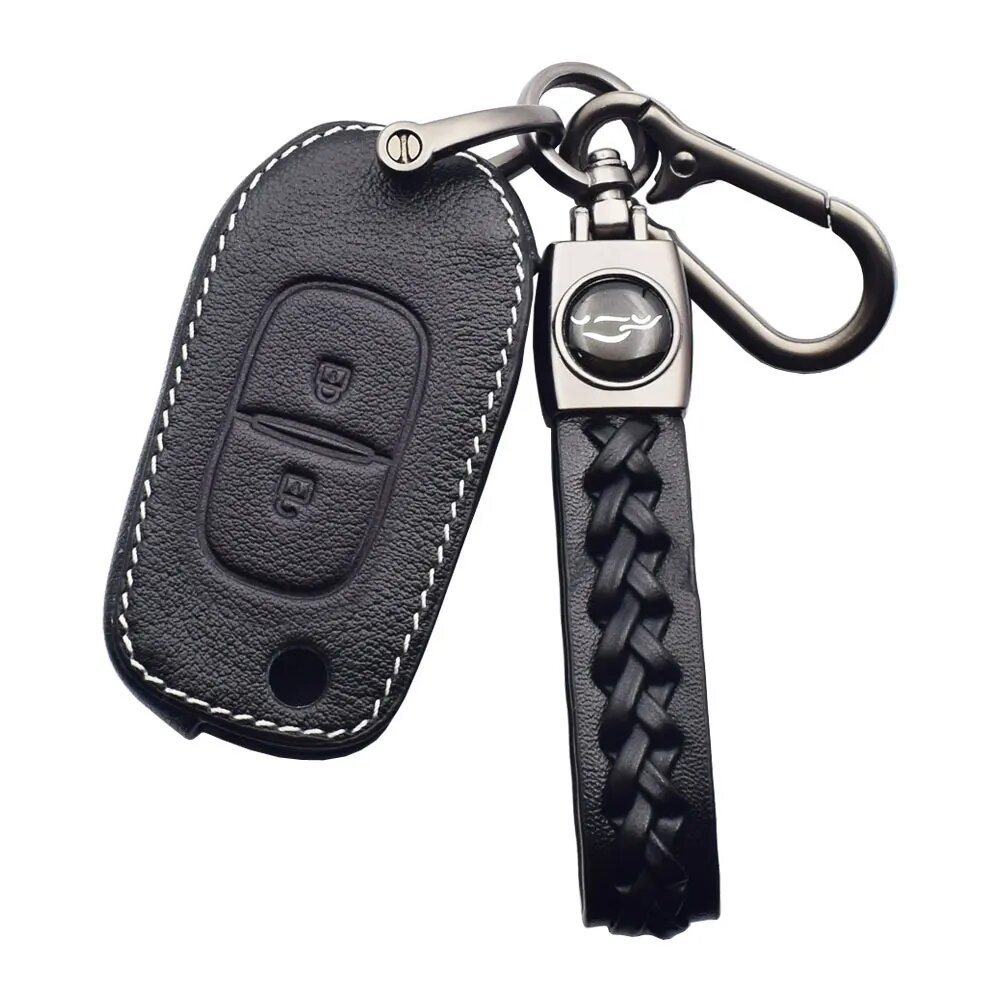 Кожаный Автомобильный Брелок для Renault Duster Captur Logan Sandero Stepway 1 Case-1 Keychain
