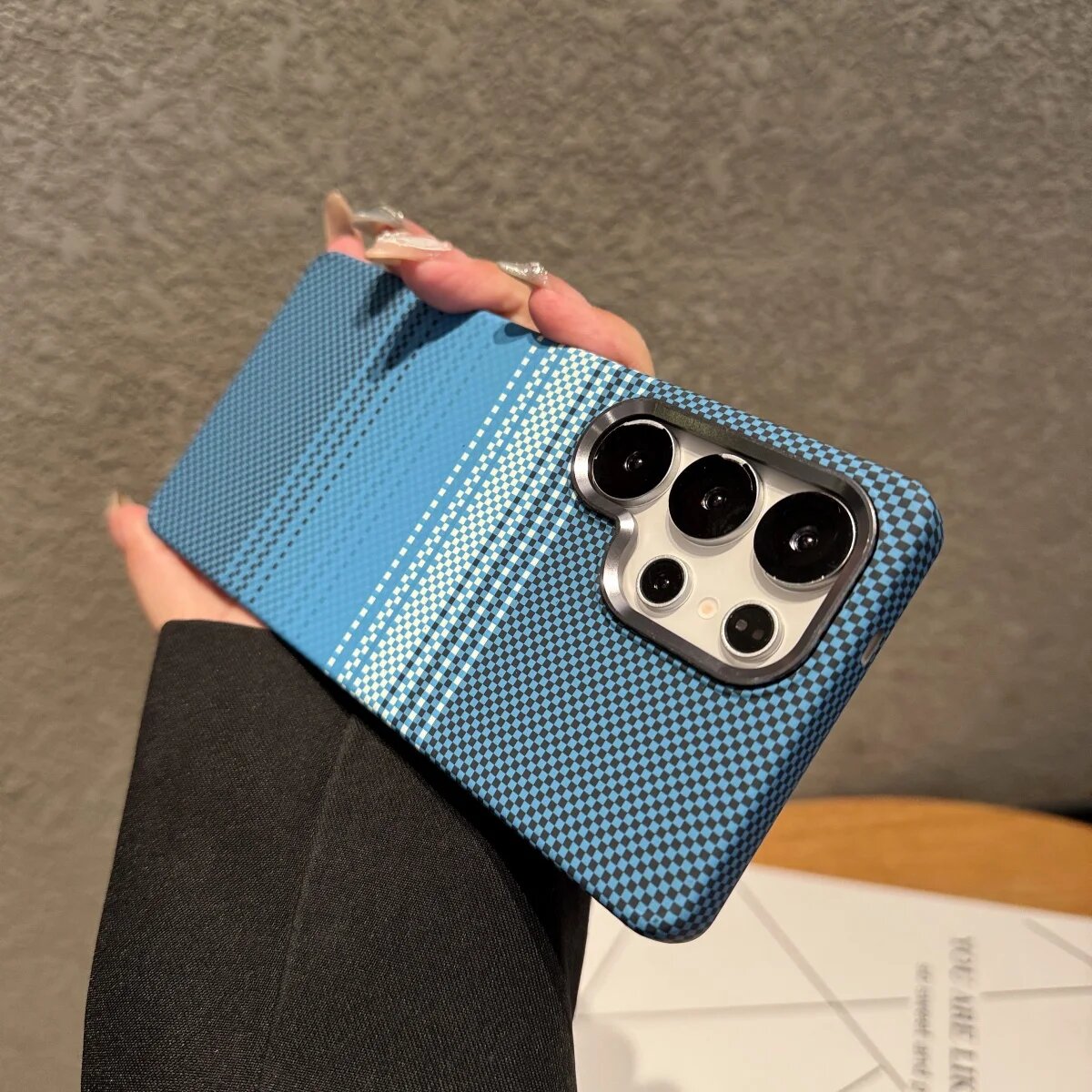 Чехол Samsung Galaxy S23+ Moon Blue с текстурой