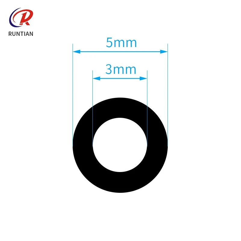10 метров прозрачная чернильная трубка для растворительного УФ-струйного принтера 6x4 5x3 мм УФ-чернильная трубка для чернильной трубки принтера DTF 5x3 black