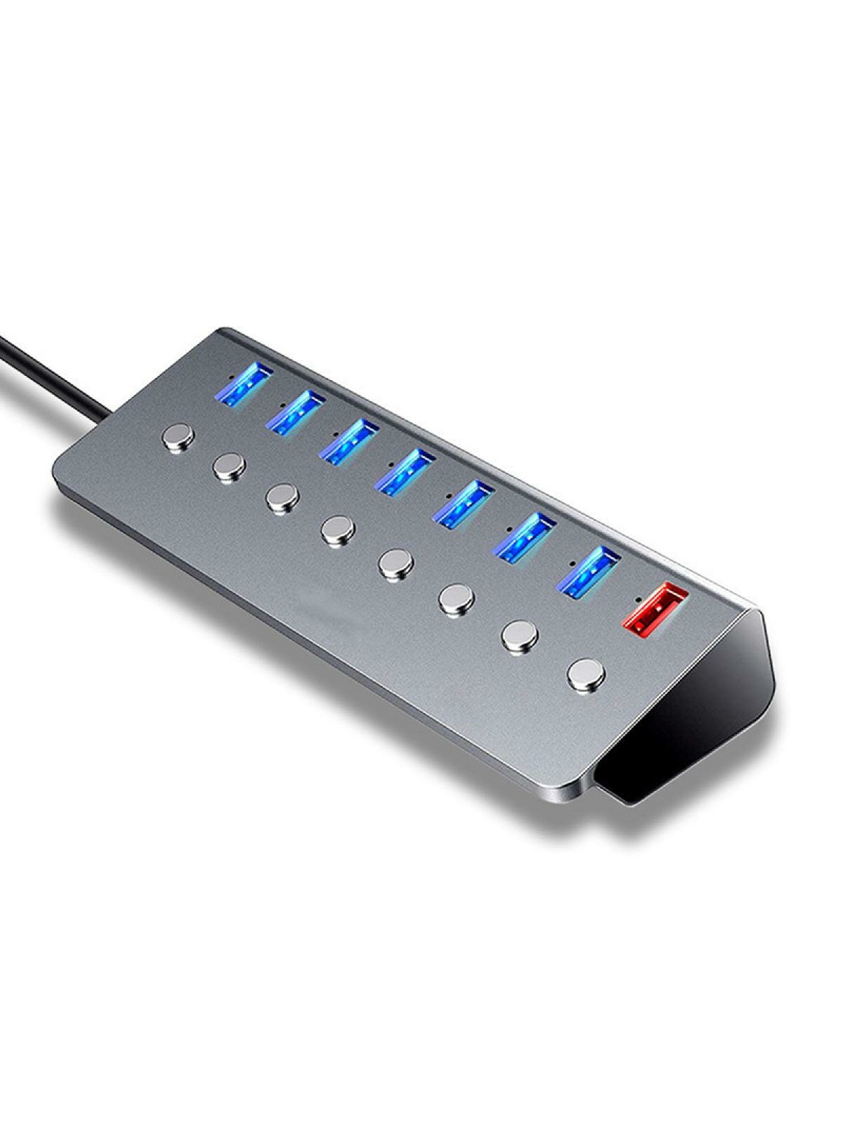 4-Port/8-port USB3.0 Hub with On Off Switch, USB Splitter Multi-port Expander Fast Data Transmission for PC Computer