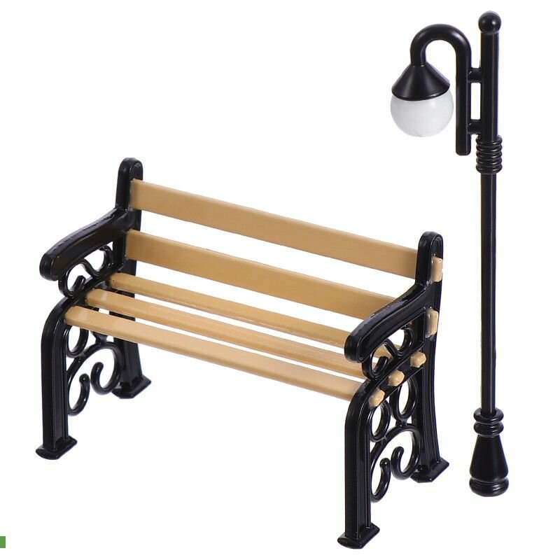 2 шт. игрушек мини-домик для кукол, уличная мебель, стул, парковые аксессуары, деревянный табурет, рождественские украшения, миниатюрные игрушки для детей