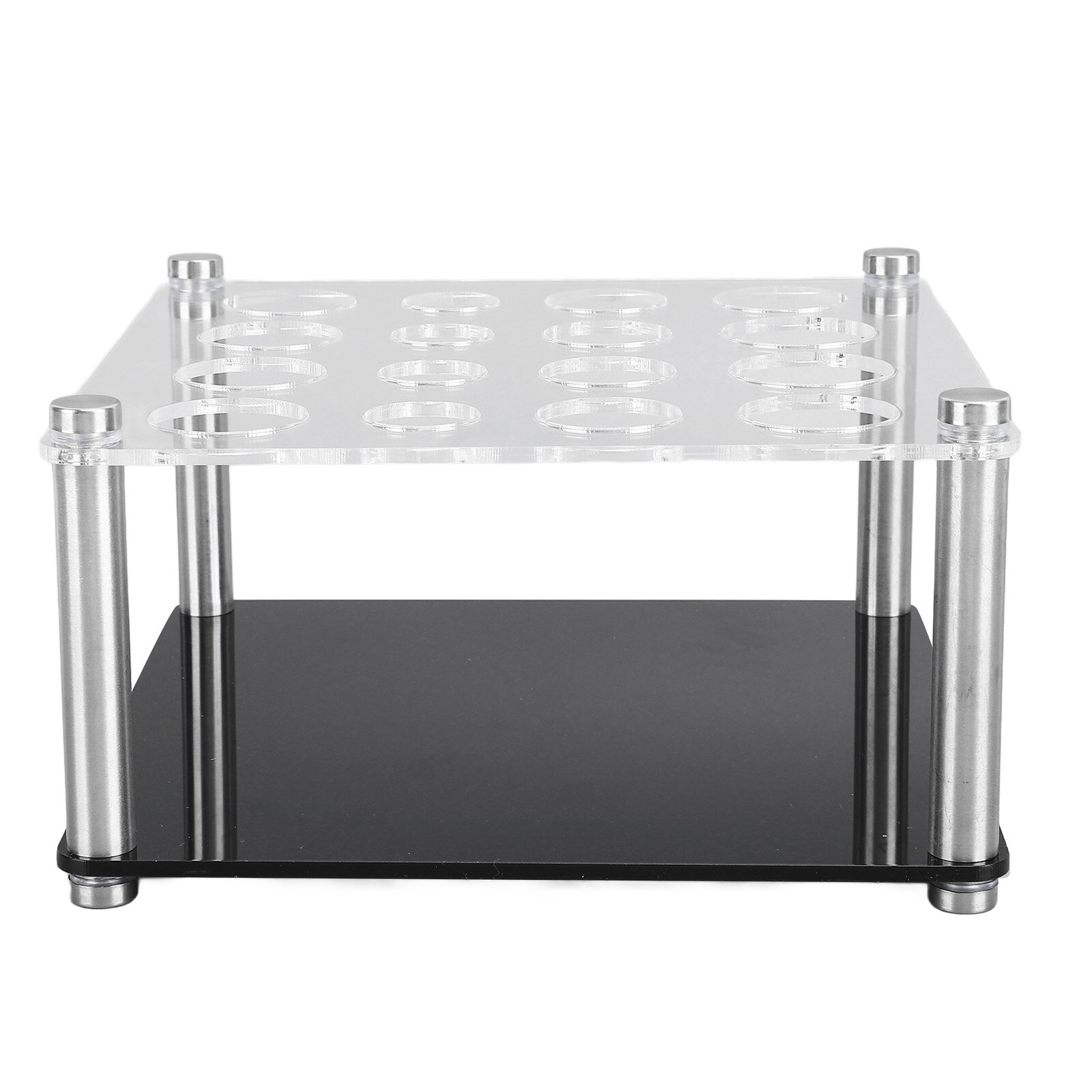 Шахматный держатель 16 отверстий Акриловая швейца из нержавеющей стали Стоя для шахматных шахмат