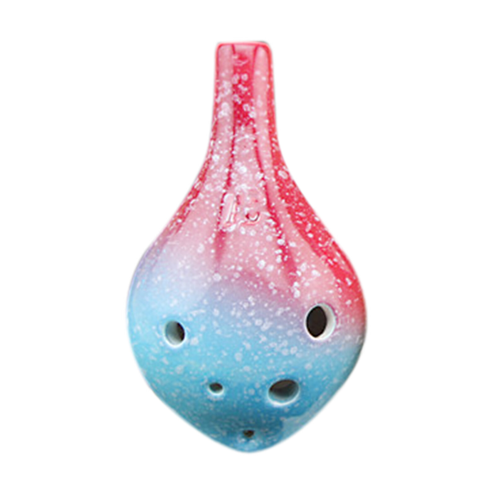 Керамическая окарина альт до мажор с 6 отверстиями, простой дизайн в стиле «звезда», музыкальный инструмент с ремешком и нотами для любителей и учеников.