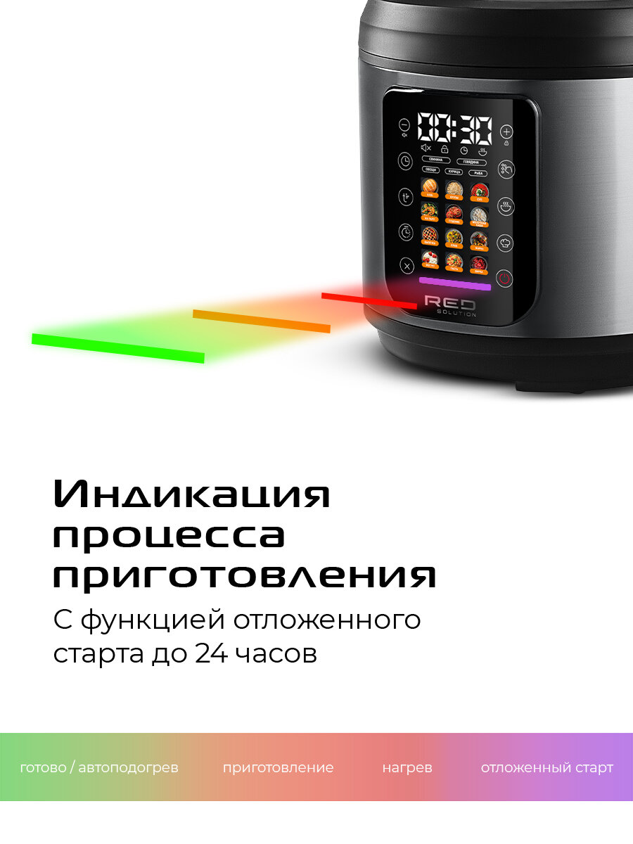 Мультиварка RED SOLUTION M4250 COLORSENSE, 34 программы, антипригарное покрытие — фото 1