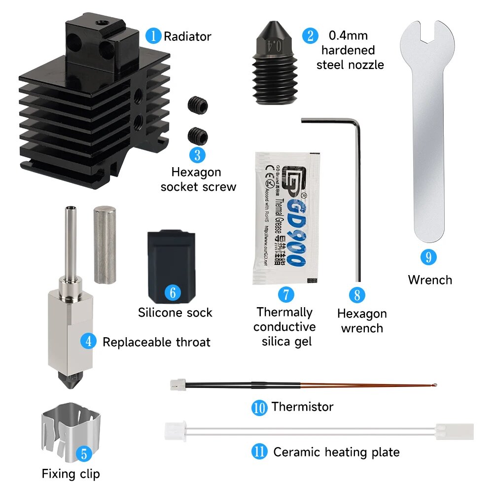 KINGROON Hotend комплект для Bambu Lab X1 Carbon