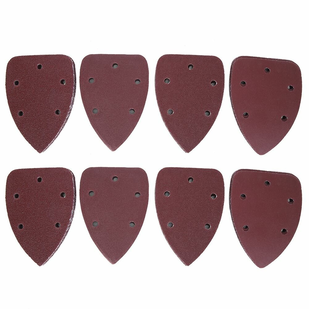40 шт, треугольная наждачная бумага, бархат, набор с 5 отверстиями, шлифовальные и полировальные инструменты, 140 x 90 мм