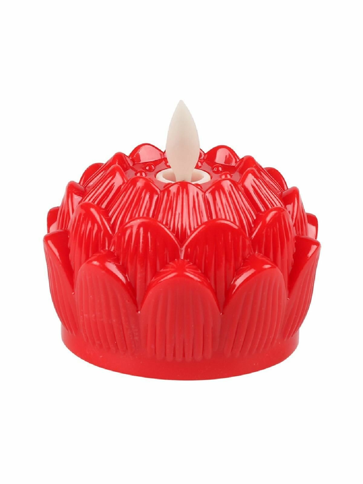 1 Светодиодная лампа в виде лотоса, раскачивающаяся перед храмом Будды-красный