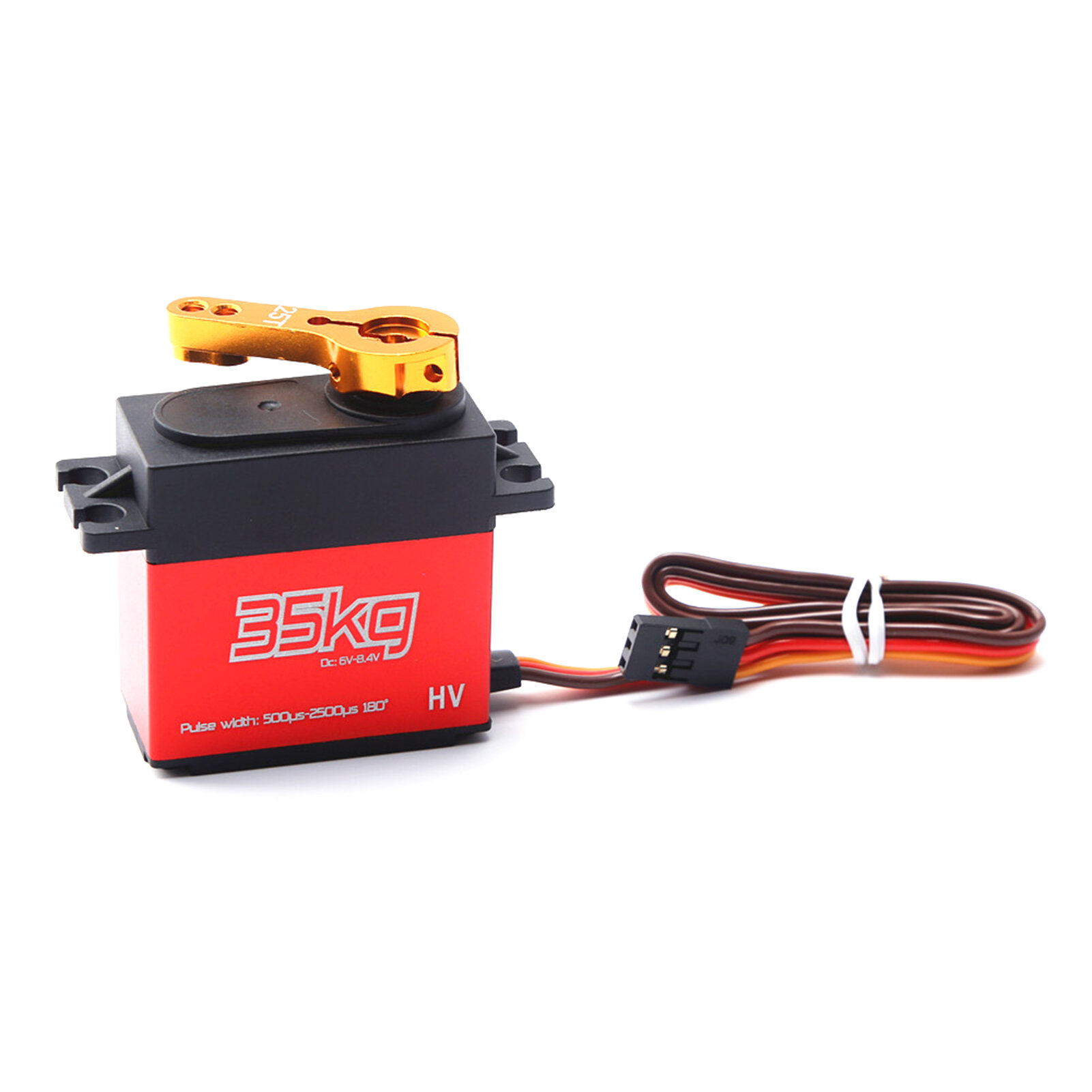 35KG Цифровой Сервопривод Металлические Зубчатые Колеса Водонепроницаемый Для Радиоуправляемых Автомобилей Роботов Манипуляторов С Рычагом Сервопривода 25T, 5-7.4 Вольт, 60г, 40*20*38.5мм, Ядро-неиспользуемый Мотор, 50-333Гц, Пластиковая Упаковка, В