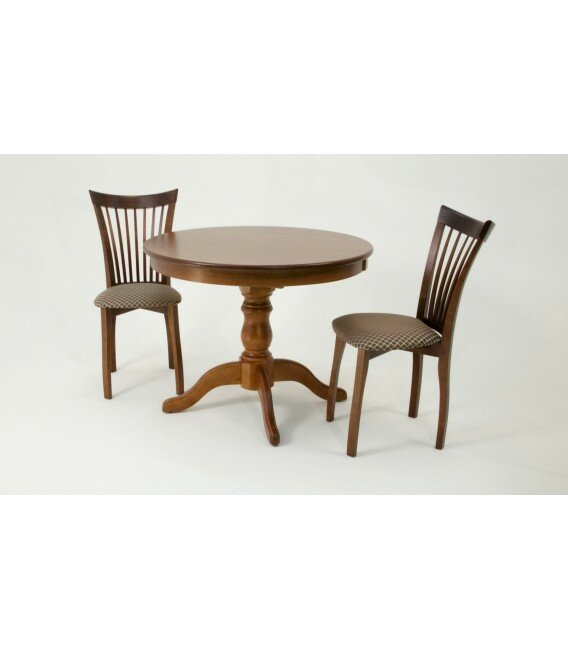 Обеденная группа Брамс К 100 орех со стульями Миранда орех ромб коричневый